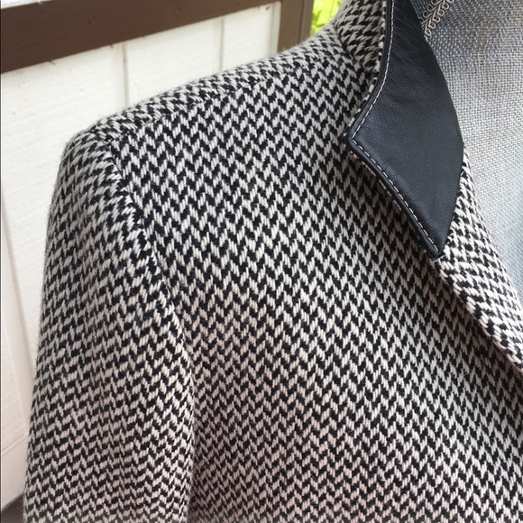 Talbots | Jackets & Coats | Talbots Leather Trimmed Tweed Jacket | Poshmark